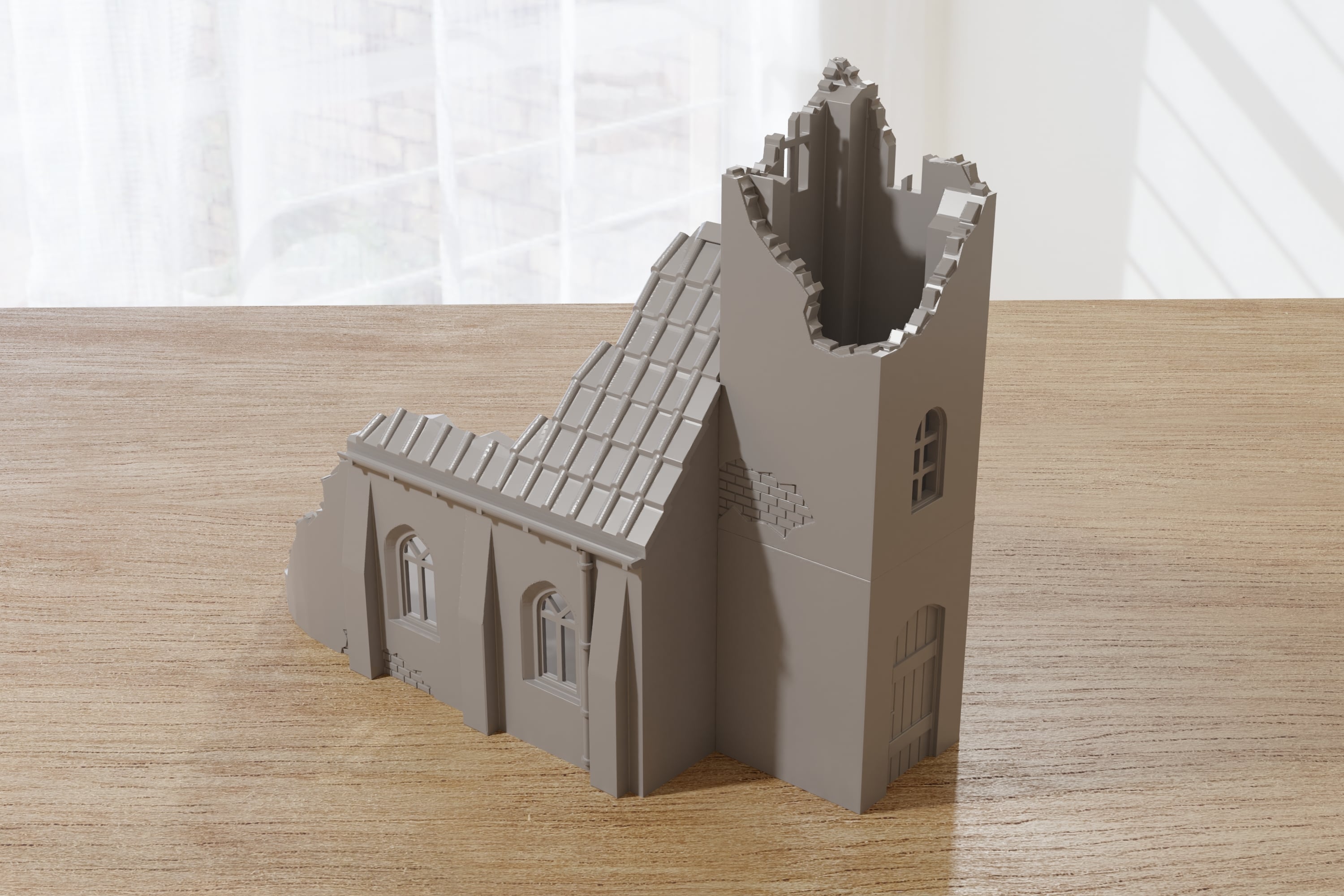 Polish Small Chapel - Intact and Destroyed - WW2 Wargaming Terrain by Patrick Miniatures ...